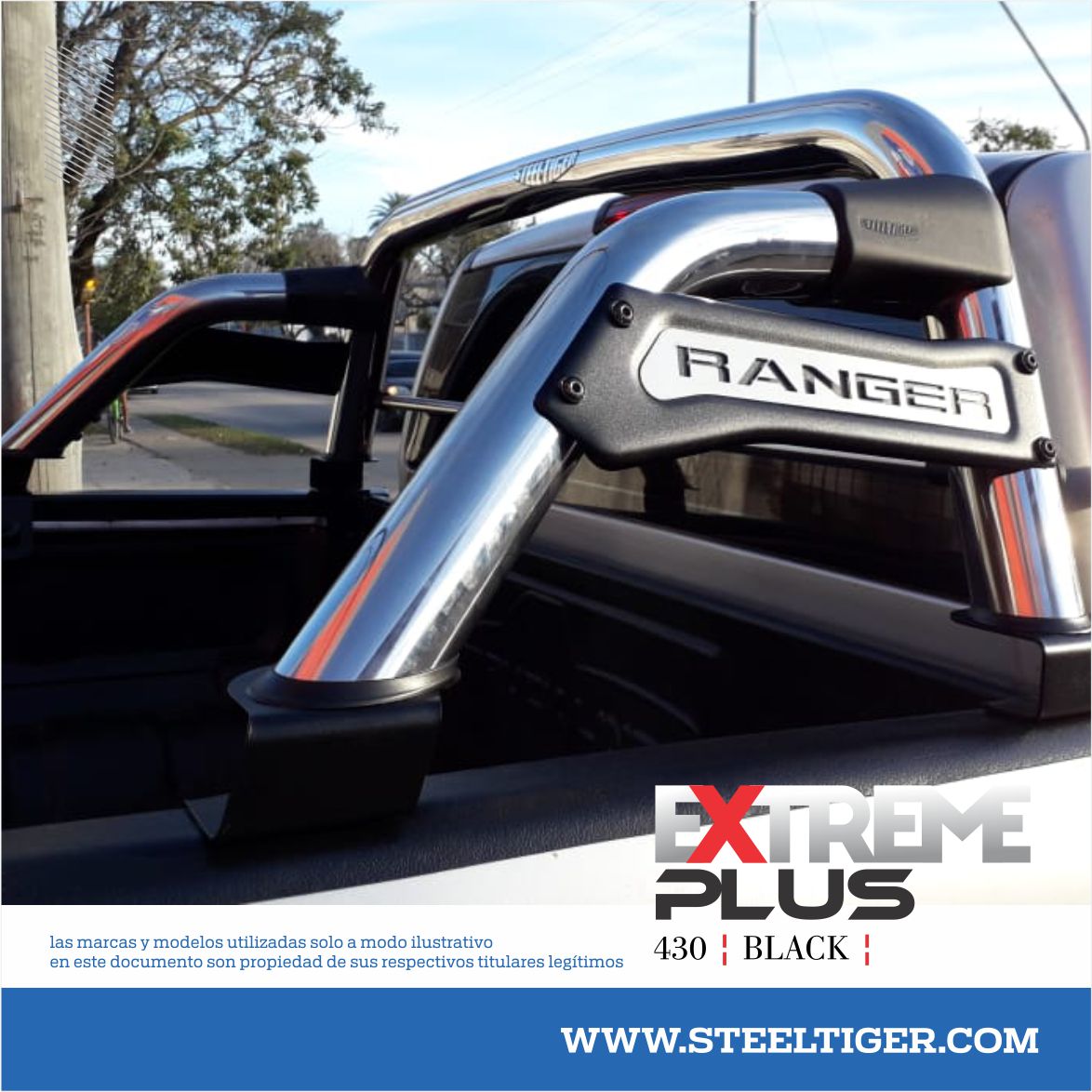 BARRA EXTREME PLUS INOXIDABLE FORD RANGER CABINA DOBLE MOD. 12-22 (BPI503)